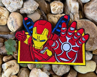 Iron Man Helmet Embroidered Avengers Super Hero Patch - Etsy