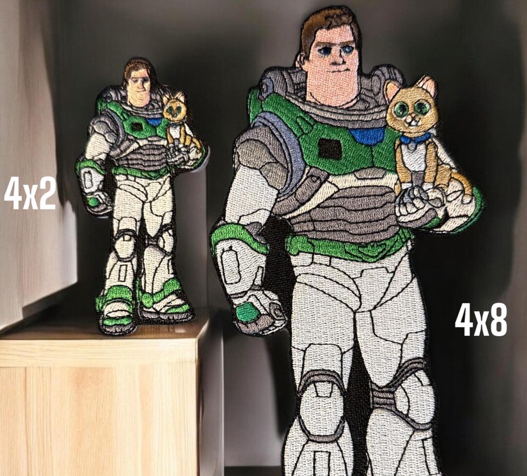Buzz Lightyear Holding Pixar Logo Patch 2x4 4x8 Inches Iron-on & Sew-on Options - Etsy