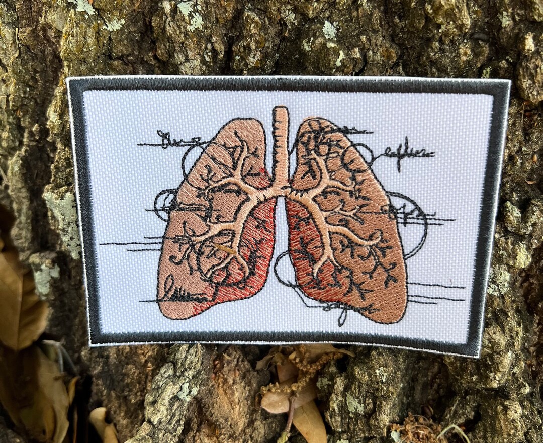Anatomical Sketch Style Anatomy Lung's Iron on Patch - Etsy