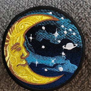 The Moon Iron on Patch - Etsy