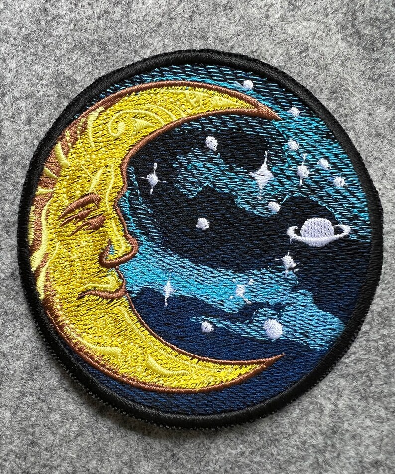 The Moon Iron on Patch - Etsy