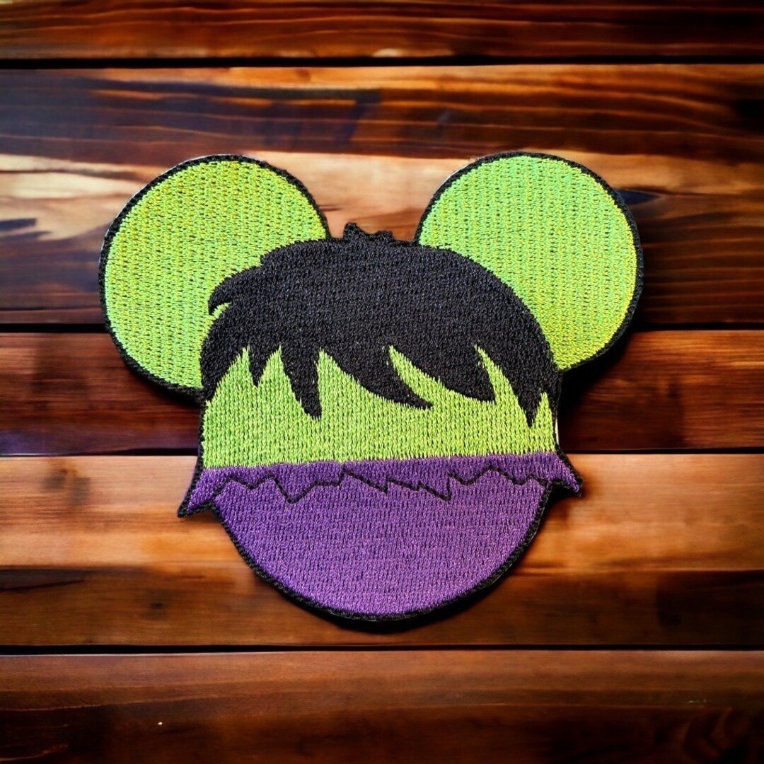 Hulk Mickey Iron on Patch - Etsy