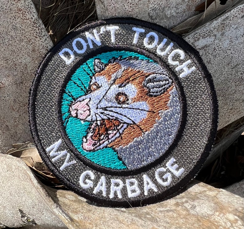 Opossum Don't Touch My Garbage Iron on Patch - Etsy