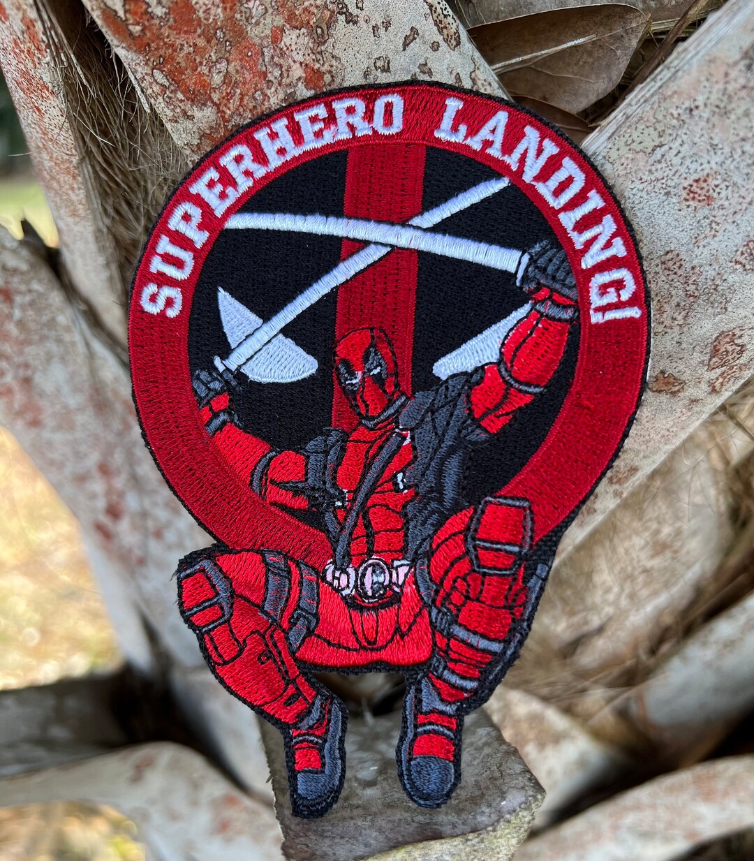 Deadpool Marvel Iron on Patch/ Superhero Landing Deadpool Iron on Patch ...