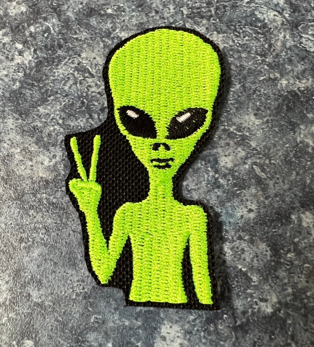 Peace Alien Iron on Patch - Etsy