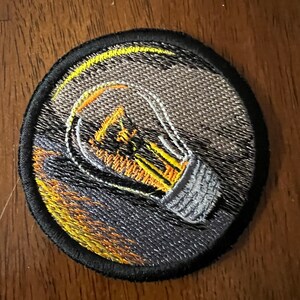 Light Bulb Iron on Patch/ Bright Idea Iron on Patch - Etsy