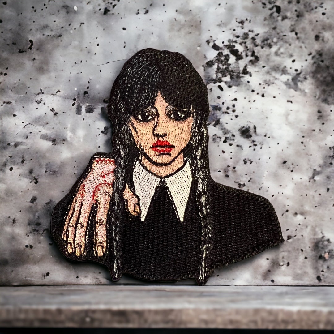 Wednesday Addams and Thing Patch 4.04 X 3.58 Iron on or Sew On - Etsy