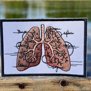 Anatomical Sketch Style Anatomy Lung's Iron on Patch - Etsy