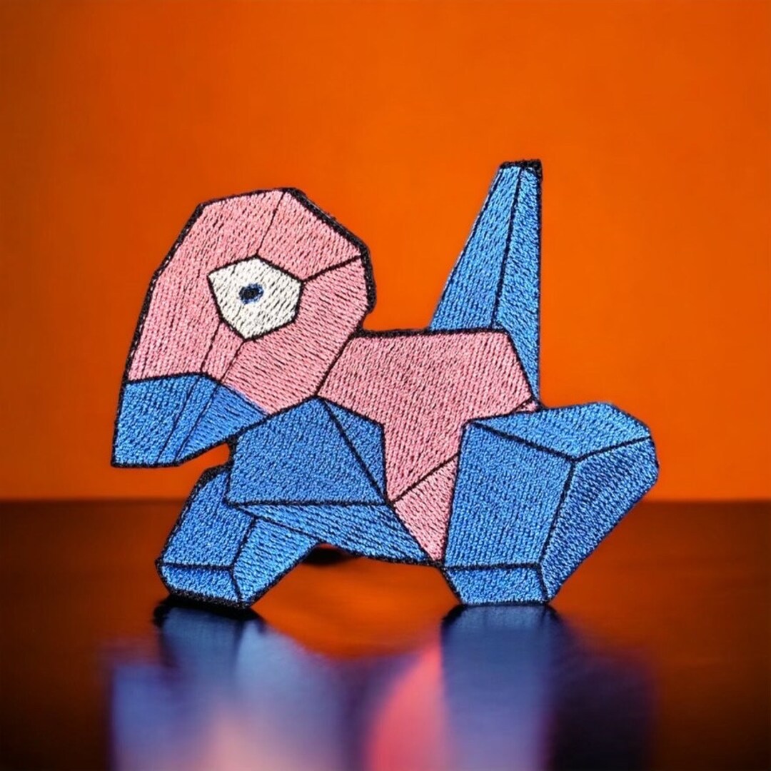 Porygon Pokemon Iron on Patch/ Generation 1 Porygon 0136 Iron on Patch ...