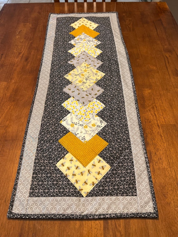 Handmade Table Runnerquilted Table Runner Reversible Table - Etsy