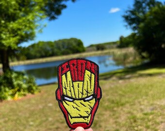 Iron Man Helmet Embroidered Avengers Super Hero Patch - Etsy