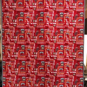 Homemade Ohio State Buckeyes Lap or Crib Quilt 40" X 48" - Etsy