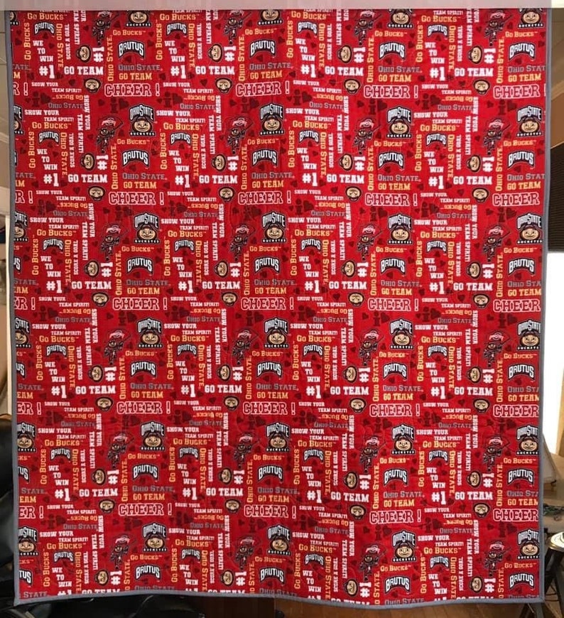 Homemade Ohio State Buckeyes Lap or Crib Quilt 40" X 48" - Etsy