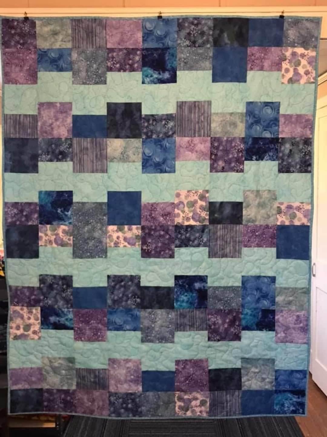 Blue Cloud 9 Quilt 54x70 - Etsy