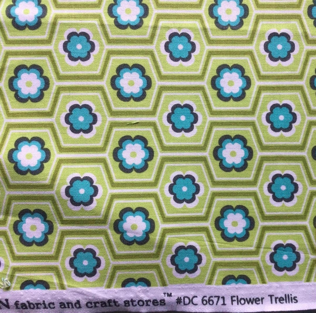 Inbloom Modkid Flower Trellis Fabric – 1.9 Yards Cotton - Etsy