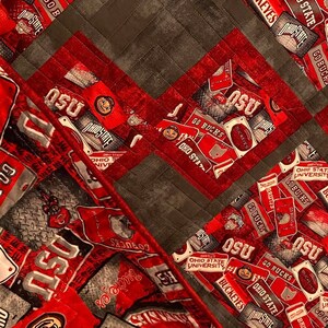 Ohio State University Buckeye Homemade Quilt 46" X 57" - Etsy