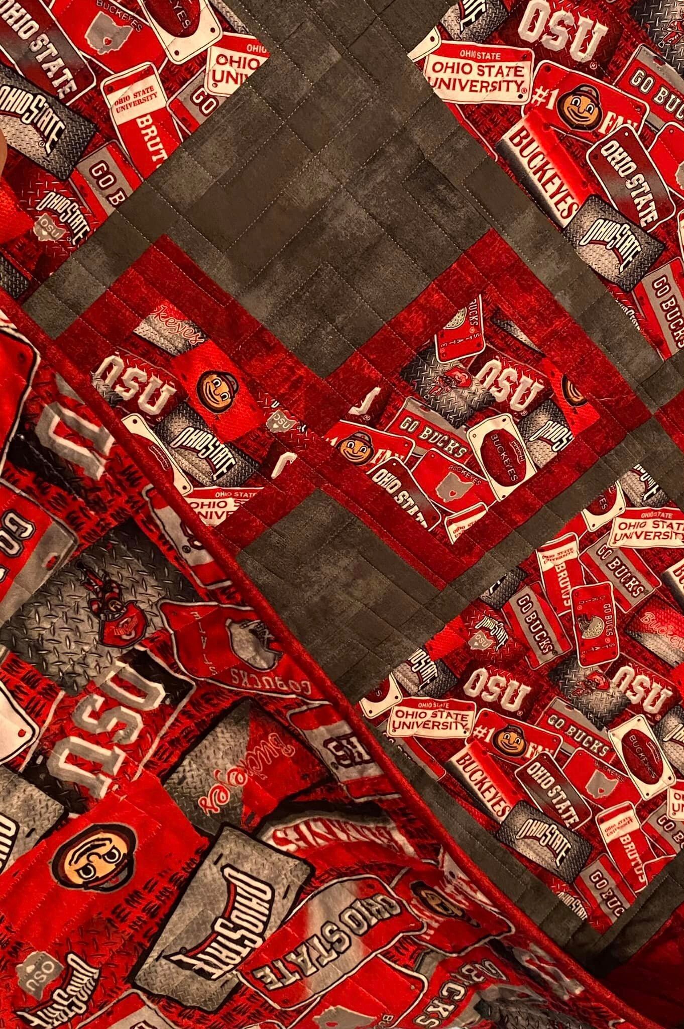 Ohio State University Buckeye Homemade Quilt 46" X 57" - Etsy