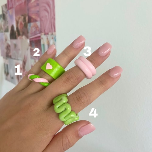 Polymer Clay Rings Animal Rings Frog Ring Clay Frog Ring - Etsy UK