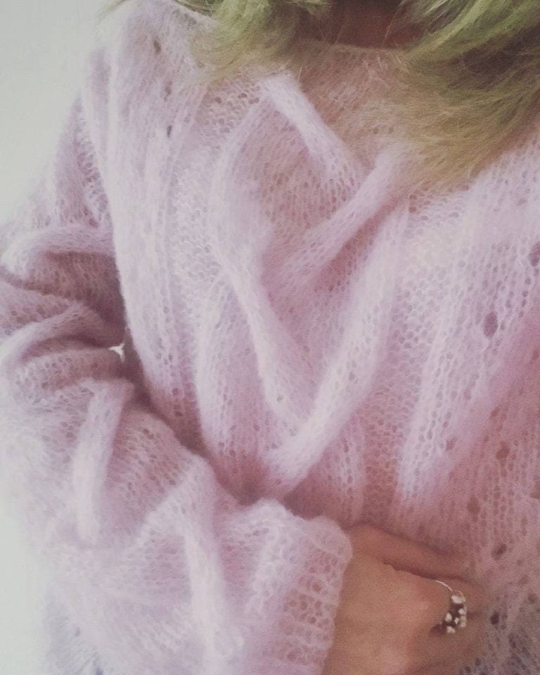 Light Pink Alpaca Sweaterwomen Alpaca Silk Sweaterpink Silk - Etsy