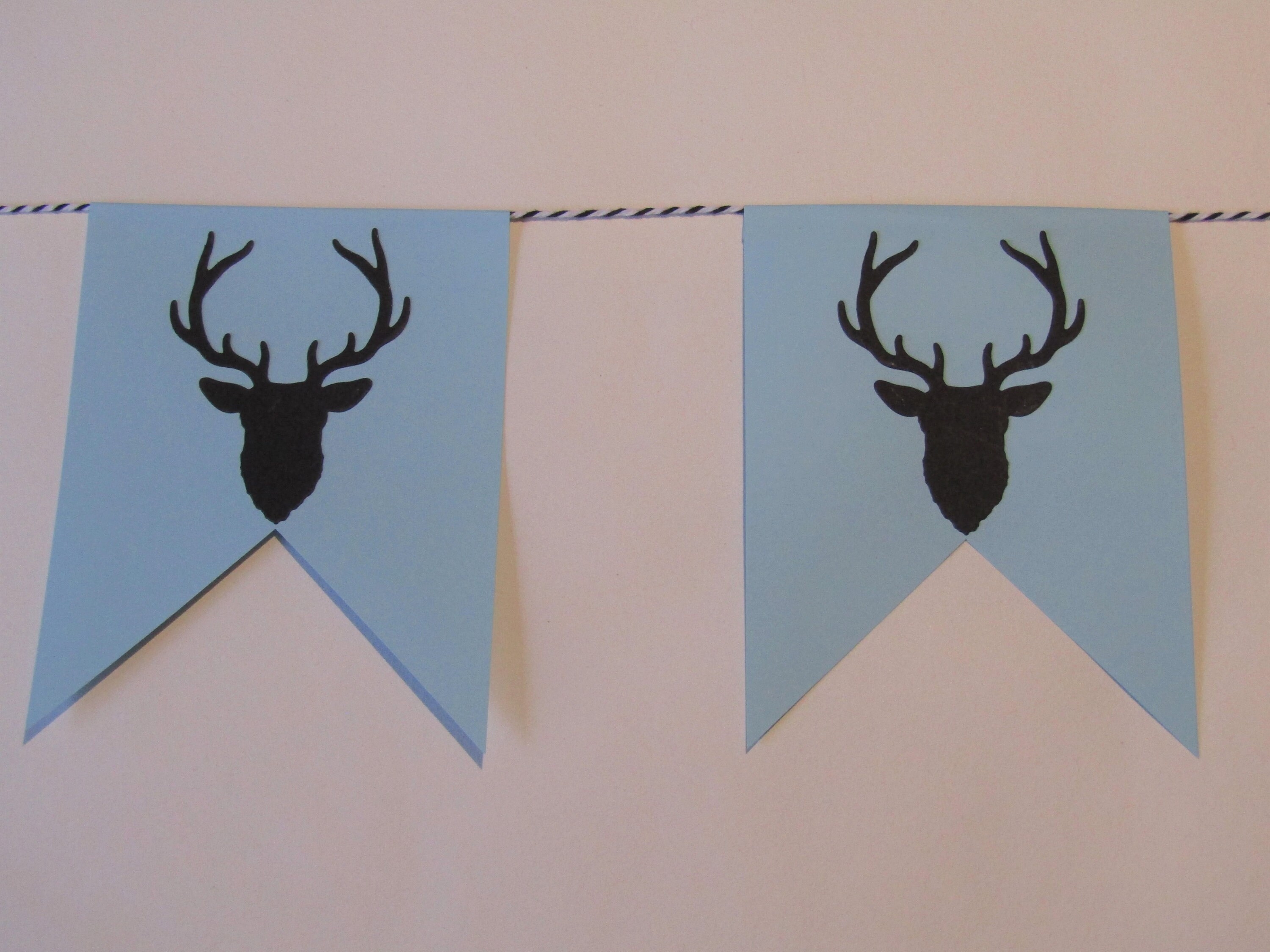 Stag banner Stag bunting Woodland Stag home decor Fathers | Etsy
