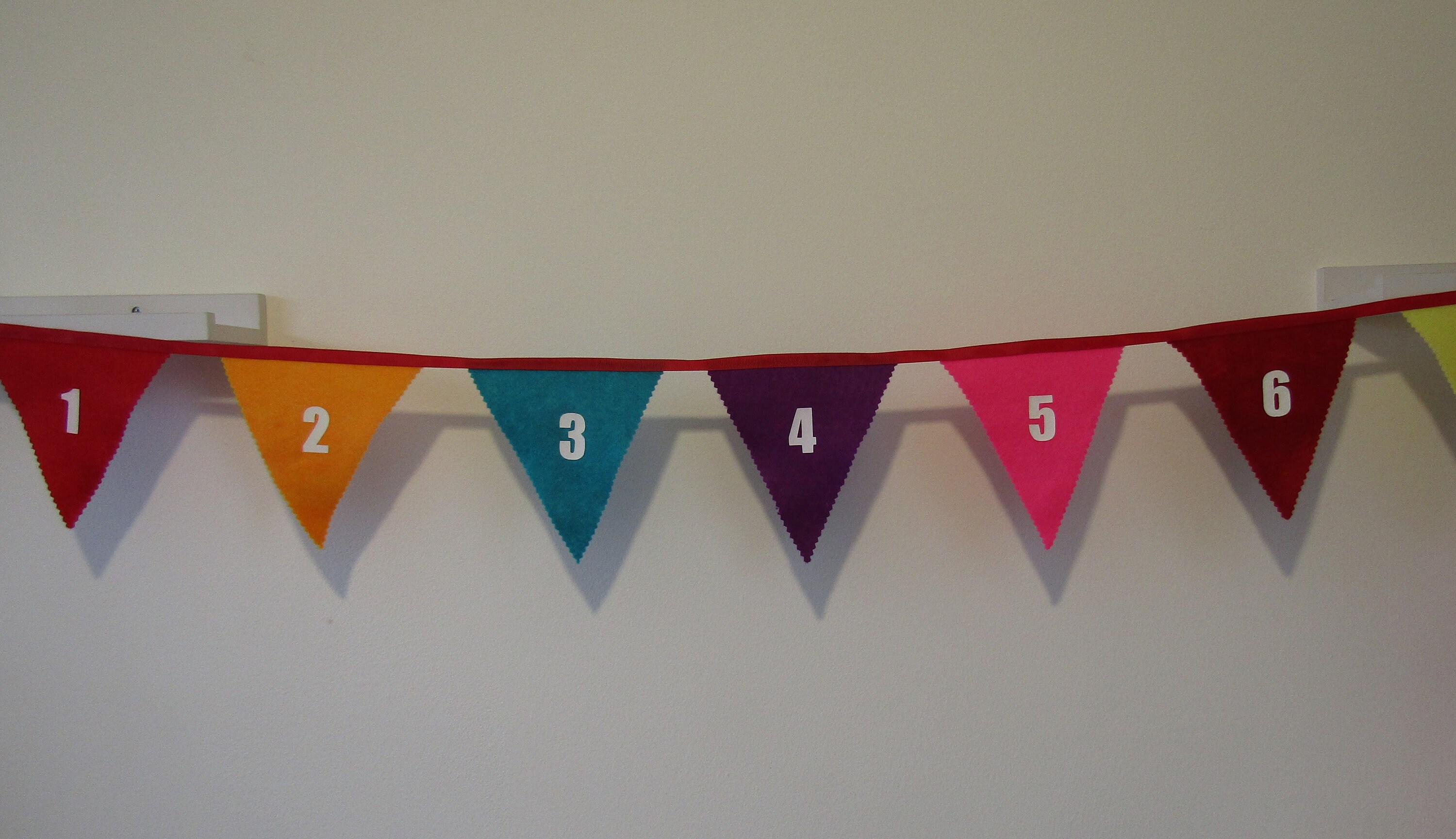 Number Line Banner/bunting Children's Nursery Decor - Etsy