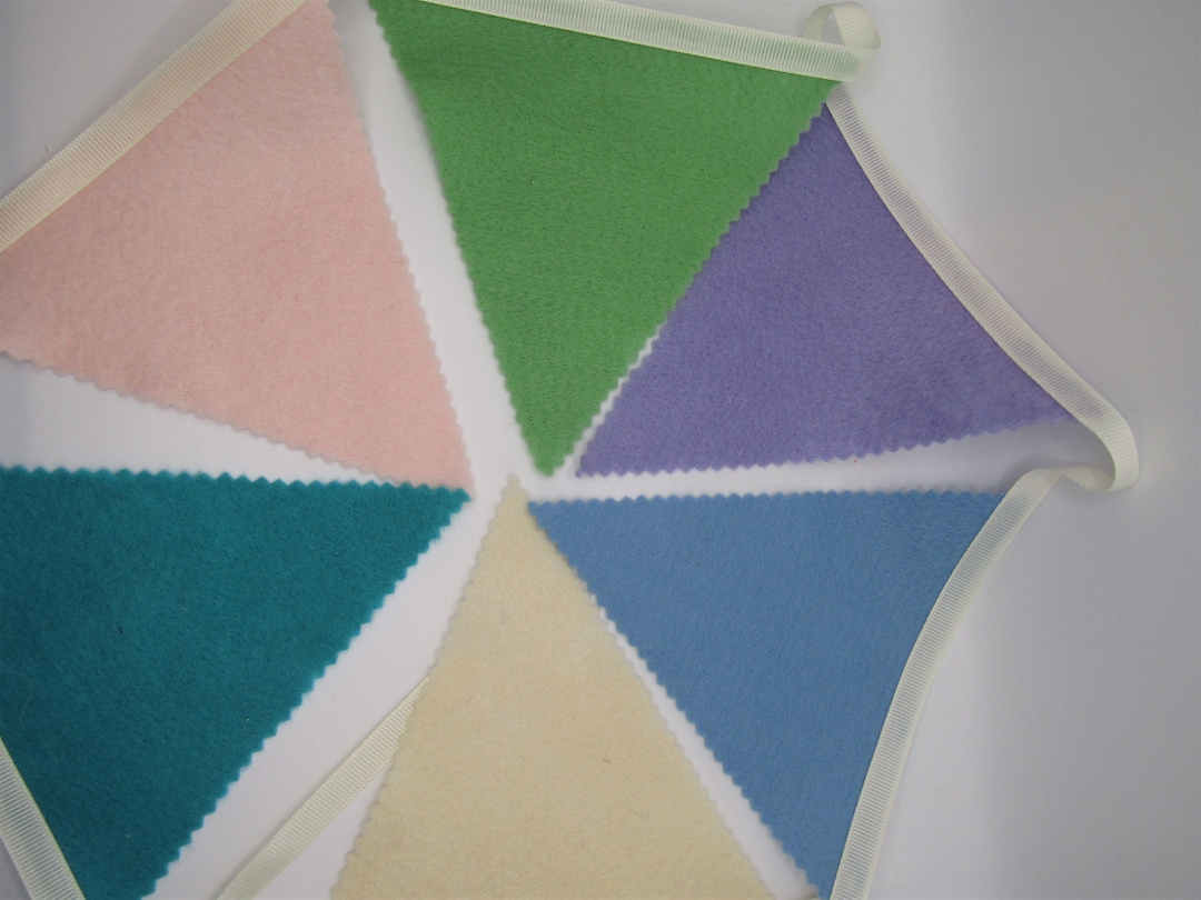 Pastels, Felt Bunting, Pastel Nursery Decor, Pastel Rainbow Bunting - Etsy