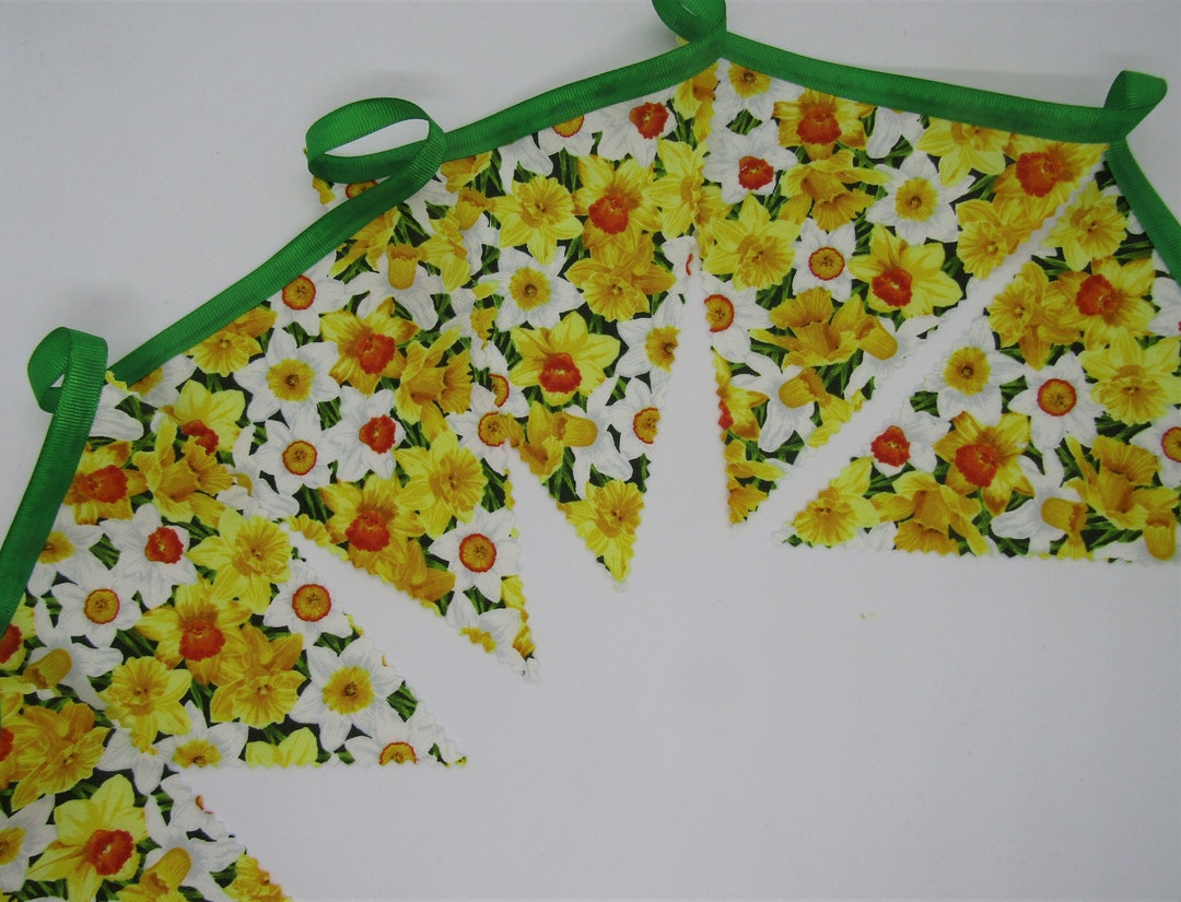 Daffodils, Springtime Bunting, Bunting, Garden Bunting, Floral Bunting ...
