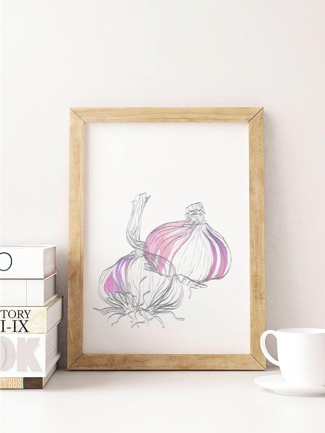 Wall Art - Two Garlic Bulbs Printable Art - Instant Download - Etsy