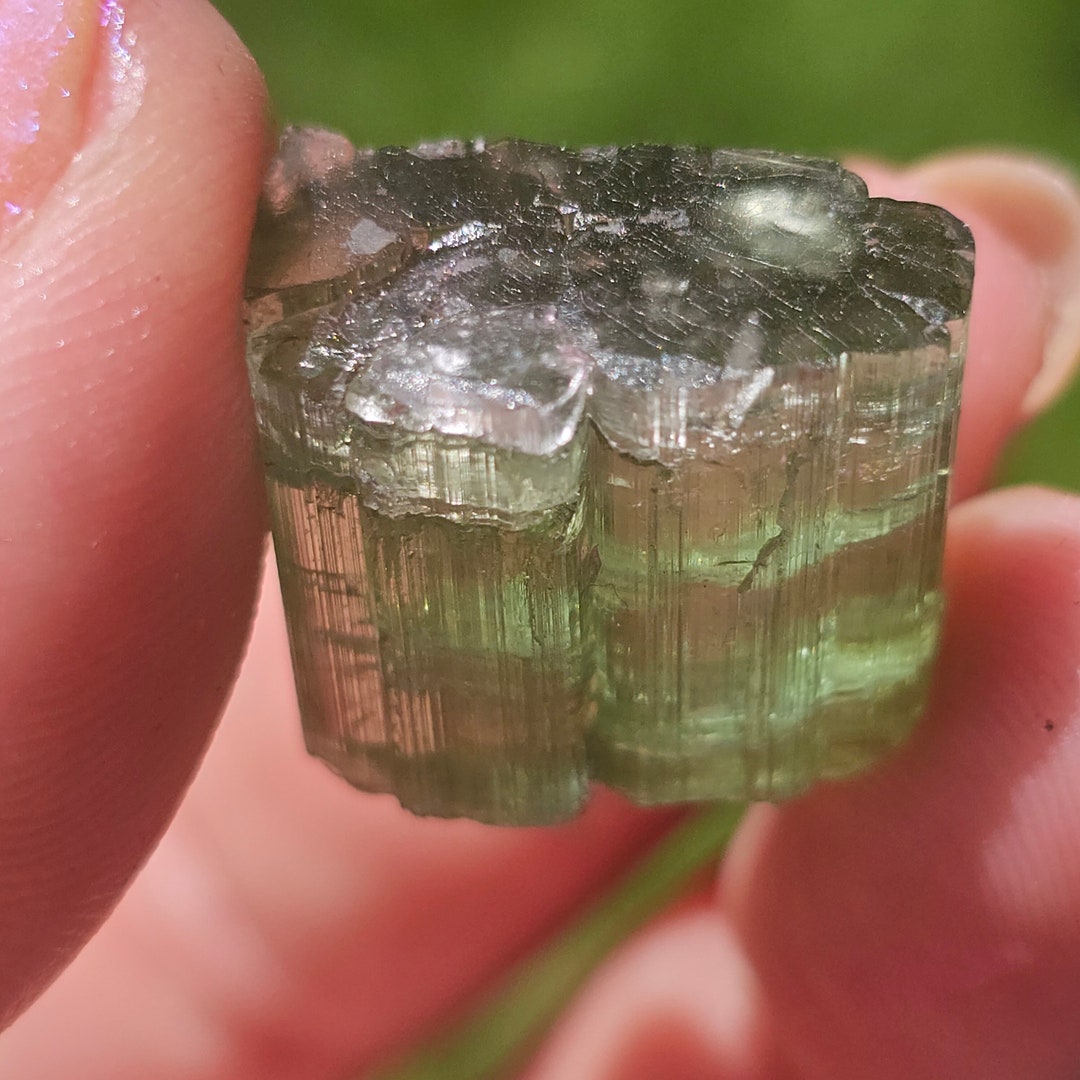 King Mine Green Tourmaline, 6.5g Raw Rough Elbaite, Terminated Rare Gem ...