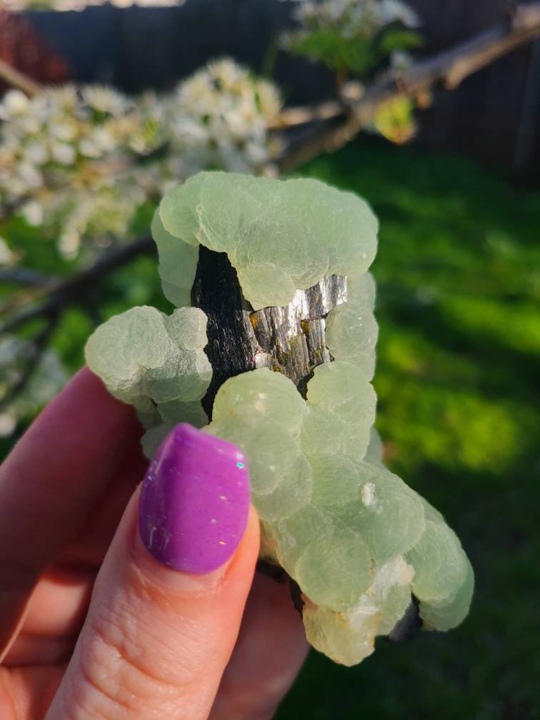 Prehnite Over Epidote Raw Rare Epimorph Cabinet Crystal, Museum Grade ...