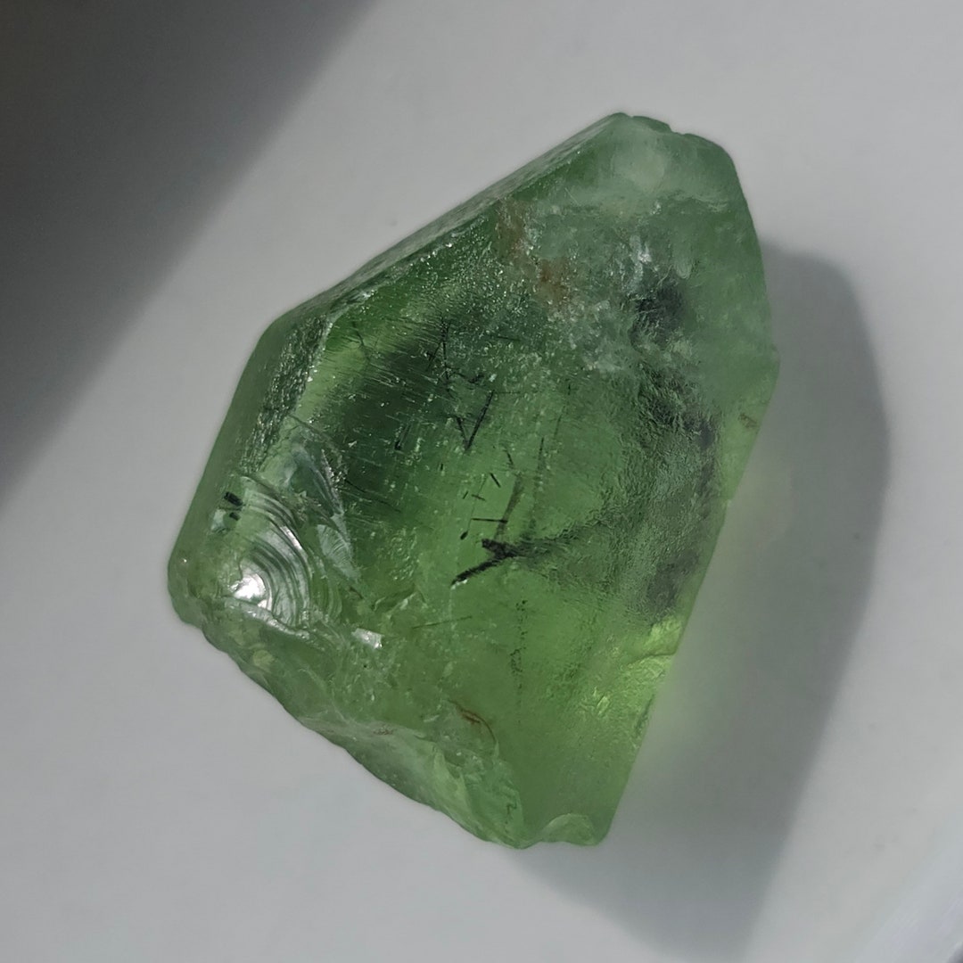 Gemmy Peridot Crystal, 6.1g, With Ludwigite Inclusions, High Grade, Raw ...