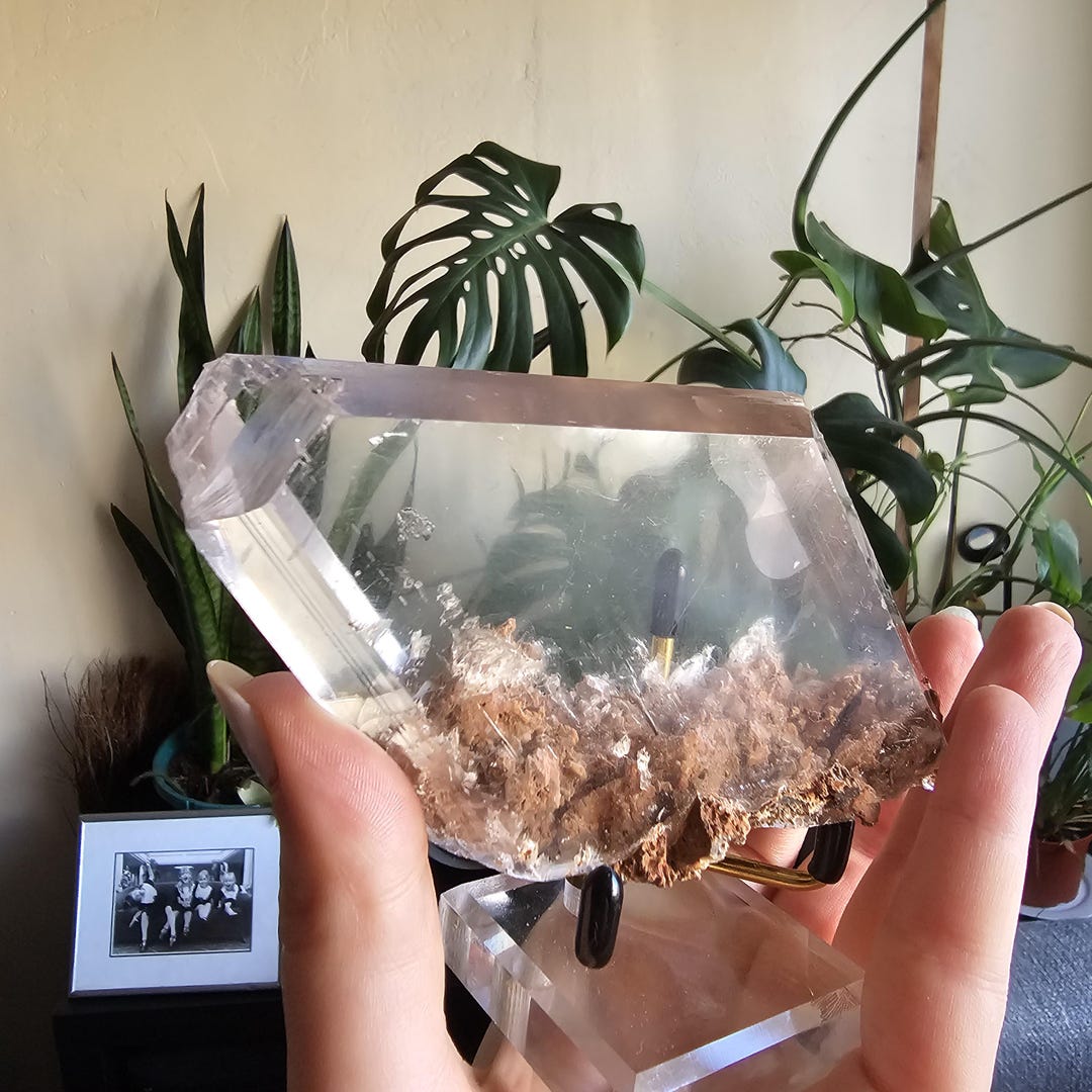 Very Rare Selenite Crystal With Garden-like Inclusions From the Defunct ...