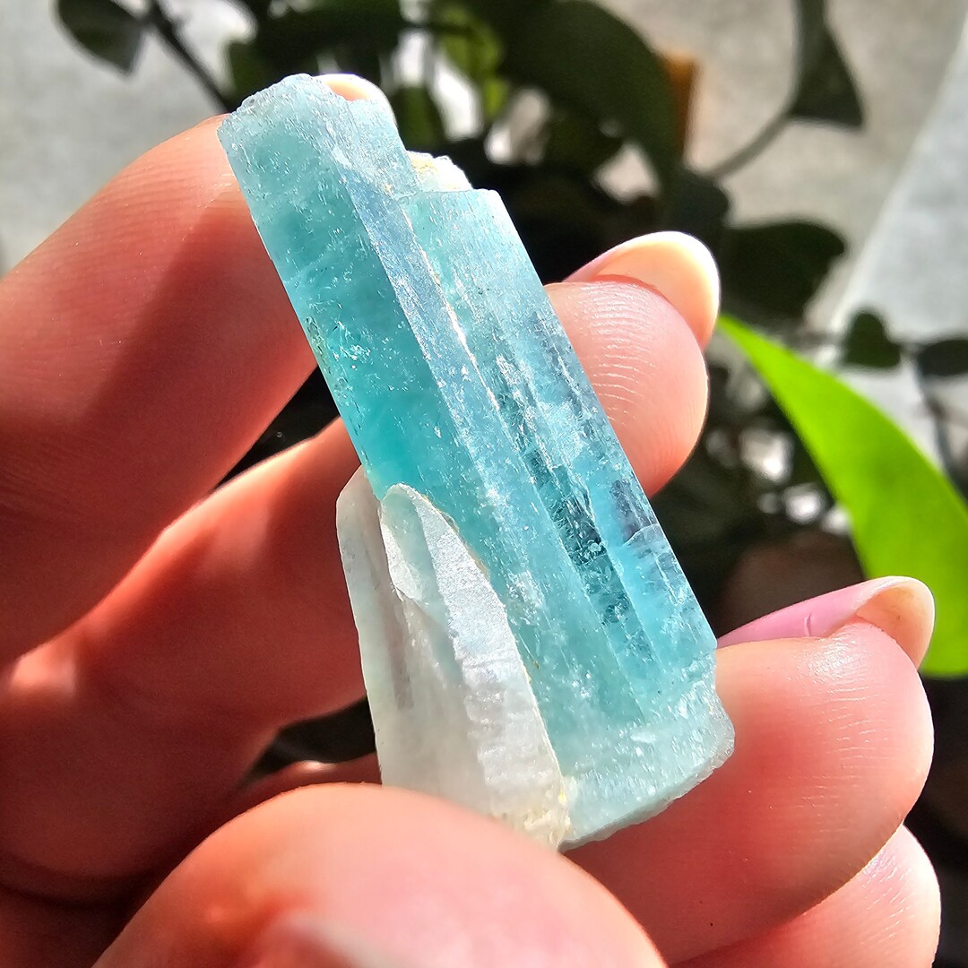 Emerald With Quartz, 40c Natural Terminated Crystal, Beautiful Earth ...