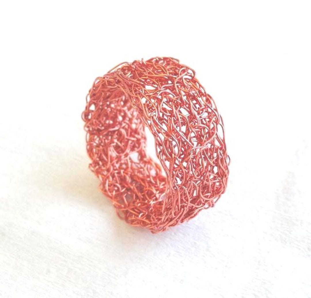 Men's Ring Copper Crocheted, Men's Ring, Men's Jewelry, Men's Jewelry ...