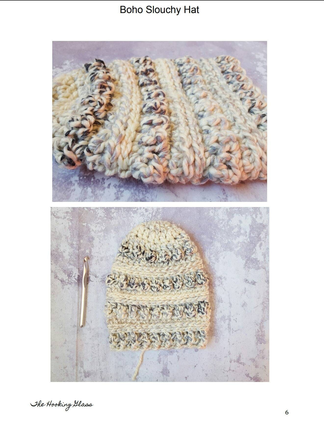 Slouchy Hat Pattern / Crochet Pattern / Crochet Hat / Toque Pattern ...