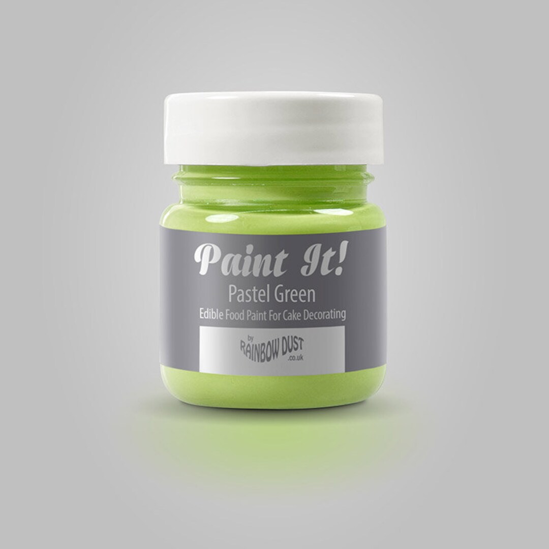 Edible Pastel Green Food Paint by Rainbow Dust in a 25g Pot - Etsy