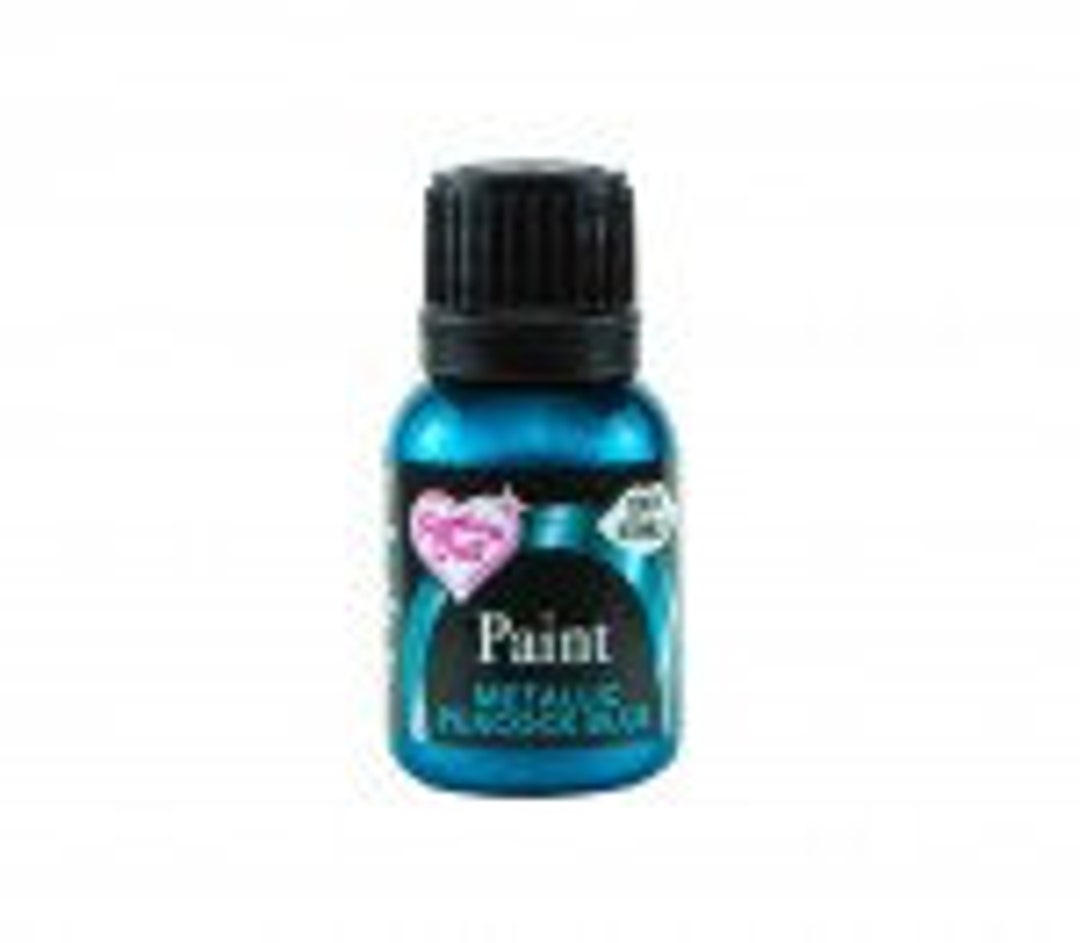 Edible Metallic Peacock Blue Food Paint by Rainbow Dust in a - Etsy