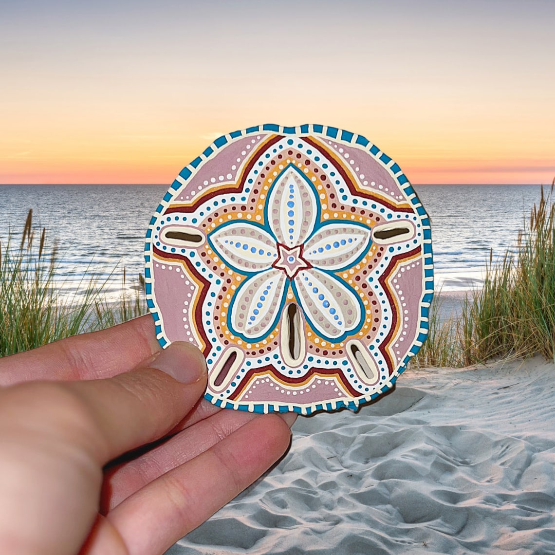 Hand Painted Sand Dollar | Beach Art | Beach Decor | Bathroom & Home ...