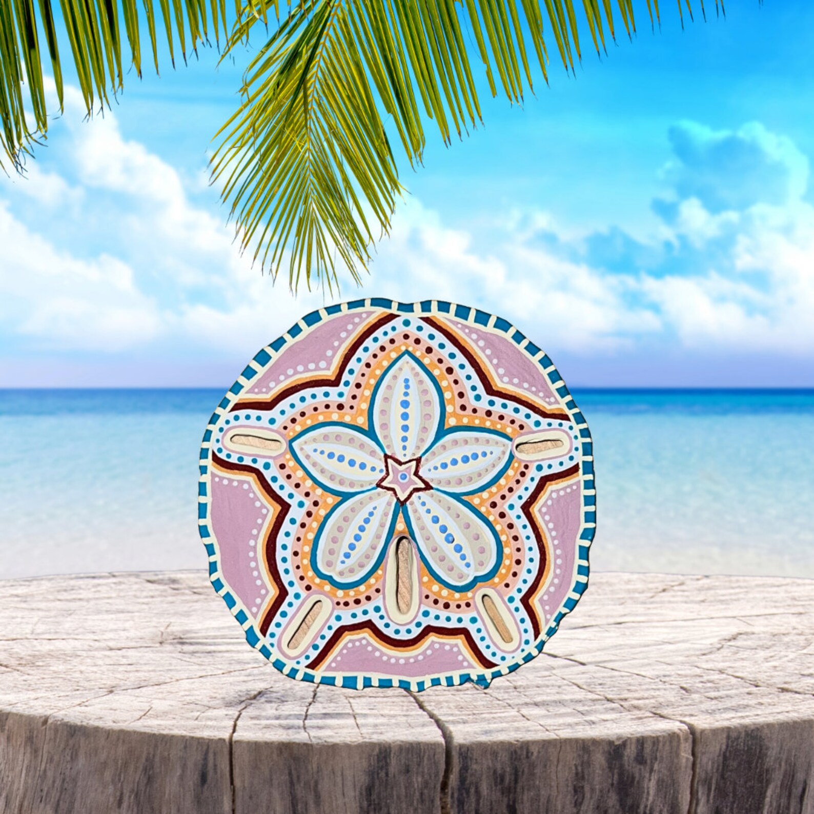 Hand Painted Sand Dollar | Beach Art | Beach Decor | Bathroom & Home ...