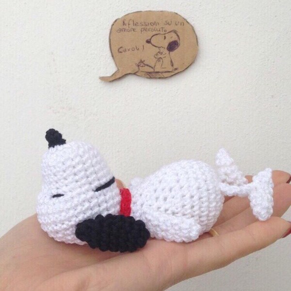 Snoopy Keychain Crochet - Etsy