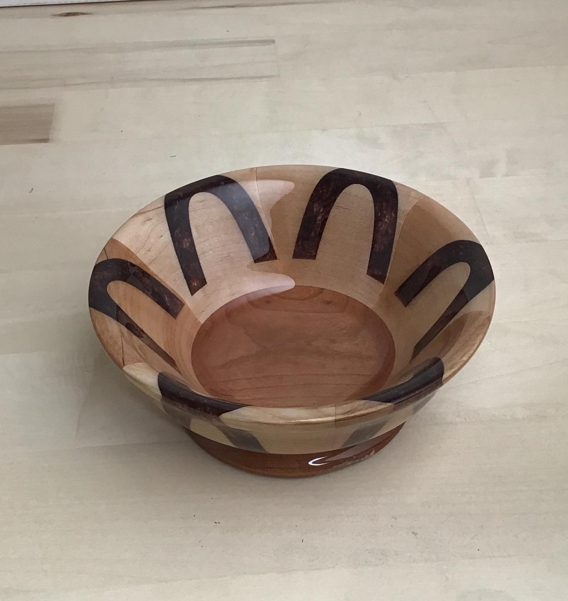 Segmented Wood and Resin Turned Bowl - Turned by Kerry From Maple/ash ...