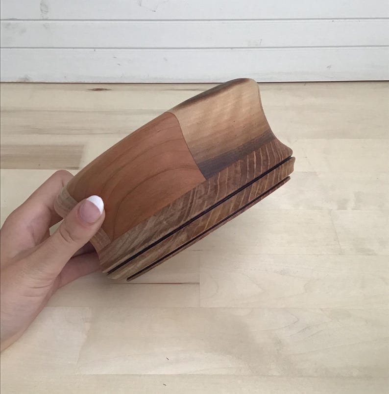 Segmented Wood Bowl Turned by Simple Woodturning Tools From Maple, Walnut, and Cherry Segmented ...