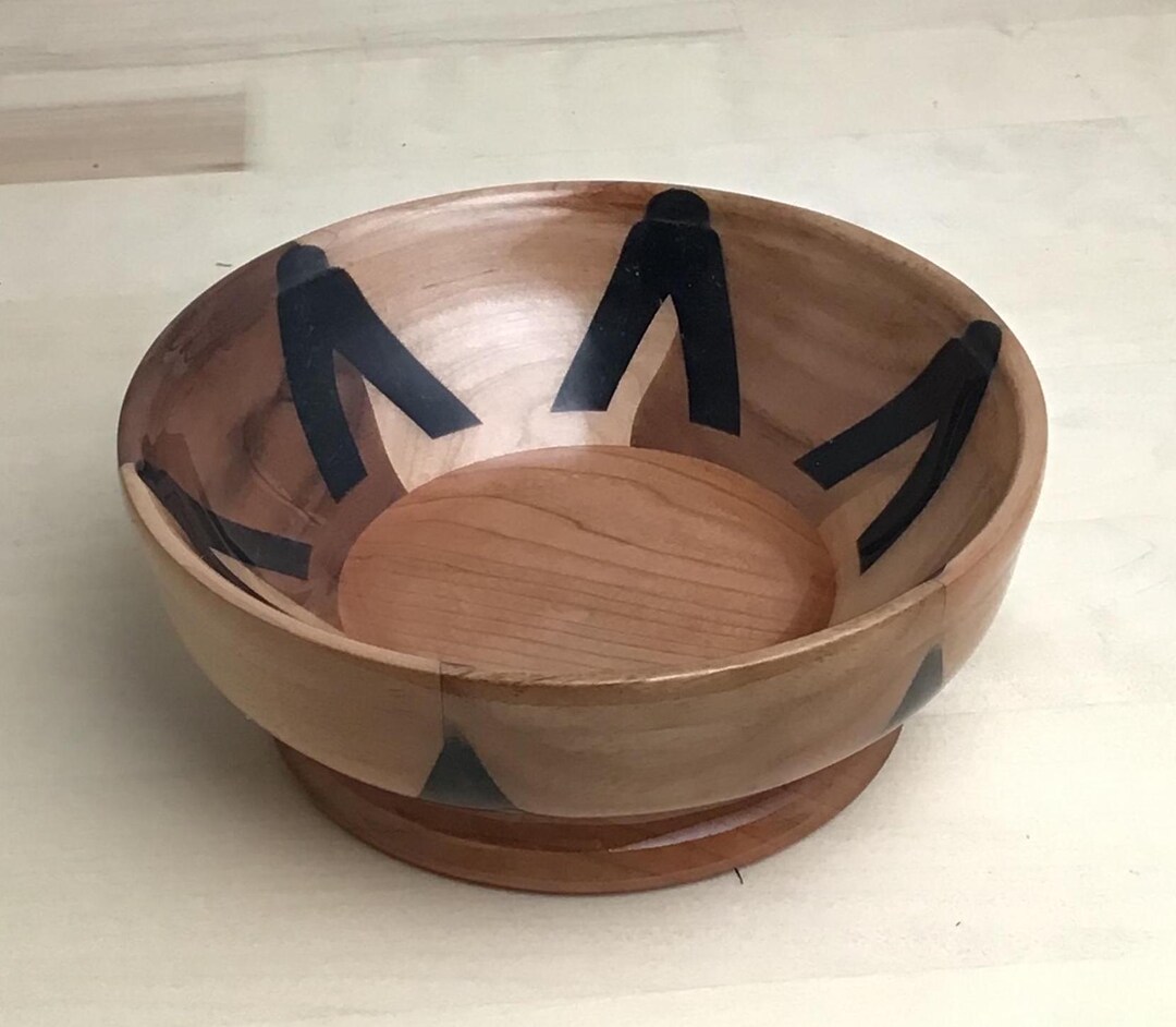 Segmented Wood and Resin Turned Bowl - Turned by Kerry From Maple ...