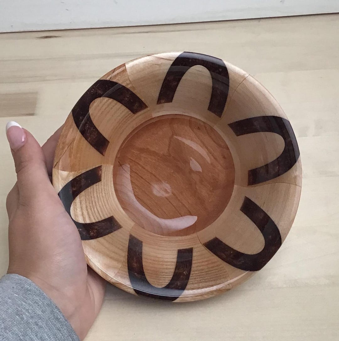 Segmented Wood and Resin Turned Bowl Turned by Kerry From Maple/ash ...