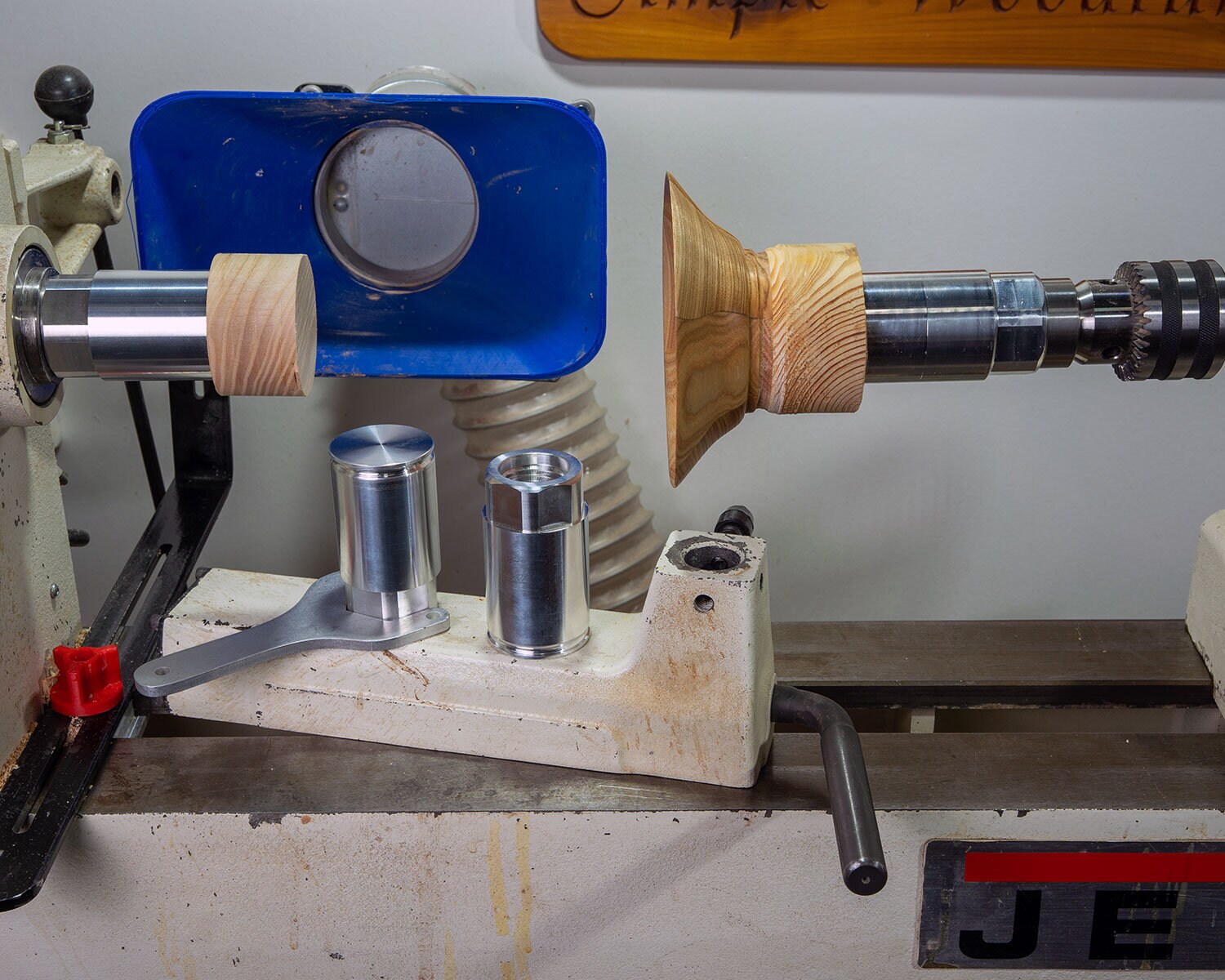 Aluminum Glue Hub With Threads for Turning Wood Blanks on a Wood Lathe ...