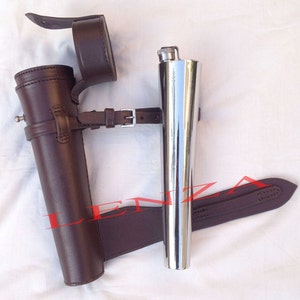 Leather Saddle Flask, Stainless Steel Baton, Fox Hunting Gift - Etsy