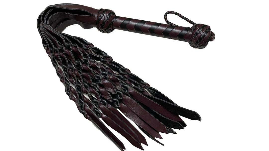 Leather Flogger Two Color Joint Floggers 16 Falls Heavy Duty Thuddy ...