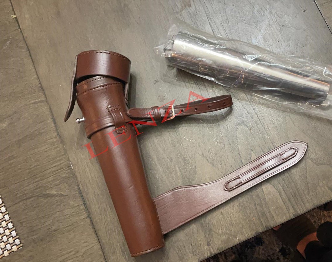 Horse Brown Saddle Flask Stainless Steel Baton Hip Flask With Leather ...