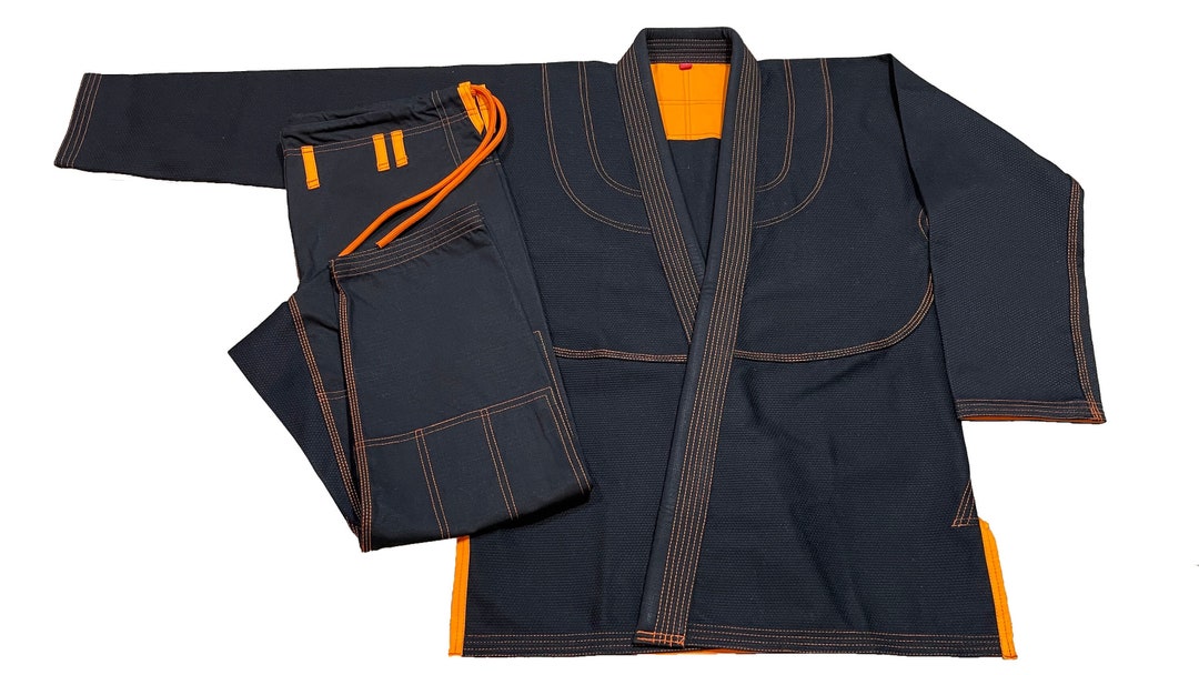 Bjj Gi Jiu Jitsu Orange Stitching Kimonos Gi 100% Cotton Perl Weave ...