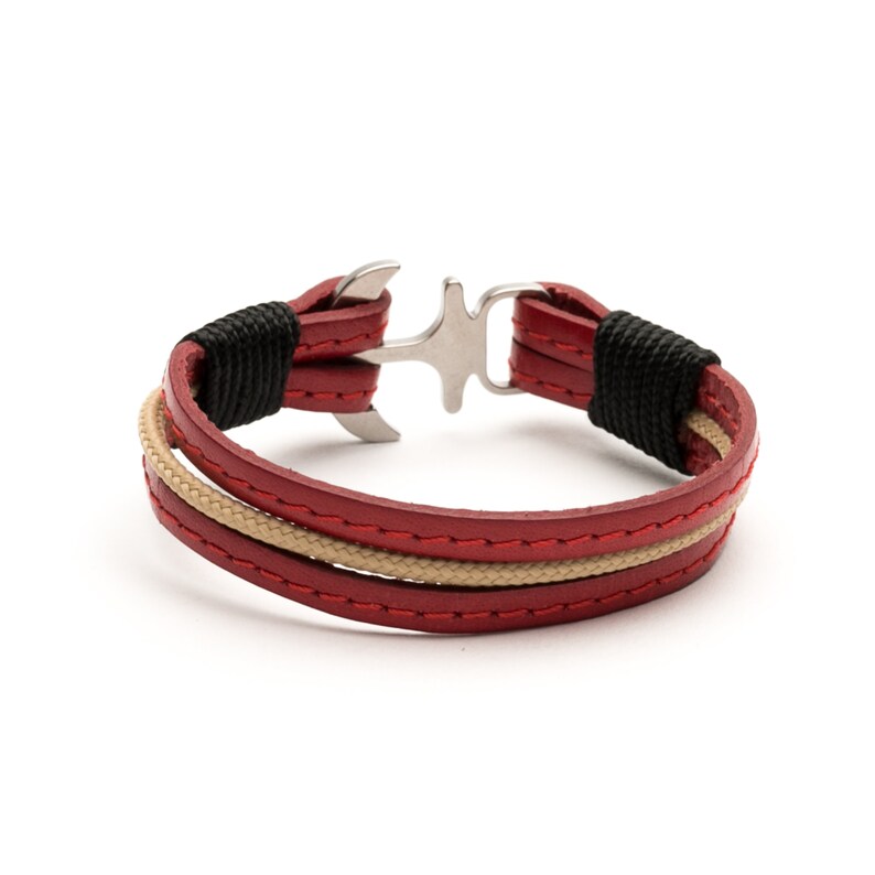 Red Leather Bracelet HERMES for Her Valentine's Day Gift - Etsy
